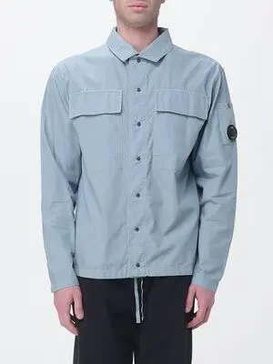 C.P. COMPANY Utility Jacket With Lens Detail - Gnawed Blue