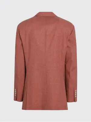 Brunello Cucinelli Double-breasted Virgin Wool Blend Blazer - Pink