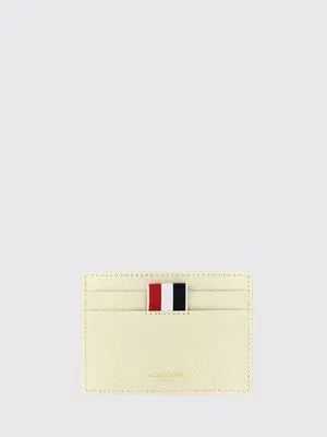 Thom Browne Hector Grained Leather Card Holder - Beige