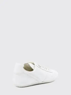 Rick Owens Smooth Leather Low Top Sneakers - Milk