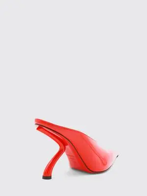 FERRAGAMO Pointed Toe Stiletto Mules - Red