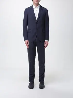 LARDINI Single-breasted Virgin Wool Suit - Blue