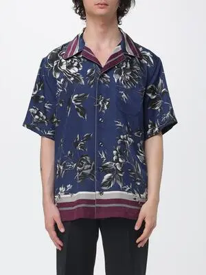 Dolce & Gabbana Floral Print Silk Shirt - Blue
