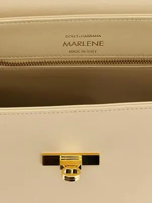 Dolce & Gabbana Marlene Grained Leather Bag - White