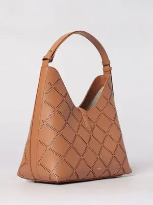 Furla Goccia Perforated Leather Shoulder Bag - Brown