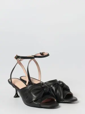 COCCINELLE Furoshiki Smooth Kid Leather Sandals With Bow Detailing - Black