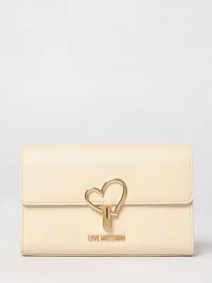 Moschino Mini Bag With Heart Clasp - Ivory