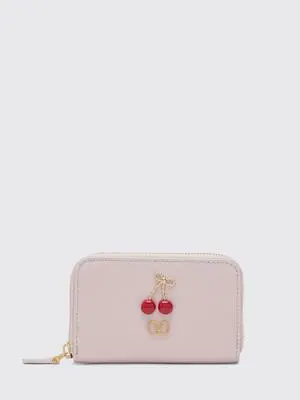Valentino Garavani Cherryfic Grained Leather Wallet Quartz