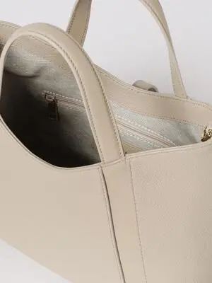 Furla Textured Satchel Bag - Natural