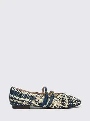 COCCINELLE Woven Ballet Flats With Straps - Blue