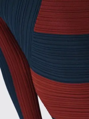 Patrizia Pepe Ribbed Midi Dress With Abstract Pattern