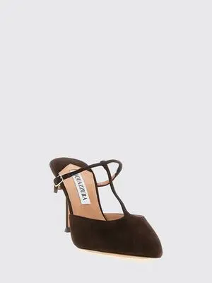 AQUAZZURA Sorbonne Suede Mules With Stiletto Heel