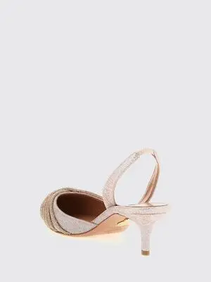 AQUAZZURA Gatsby Embellished Lurex Slingback Pumps