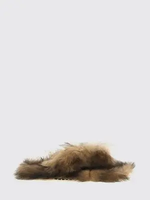Dolce & Gabbana Fur Flip Flops - Brown
