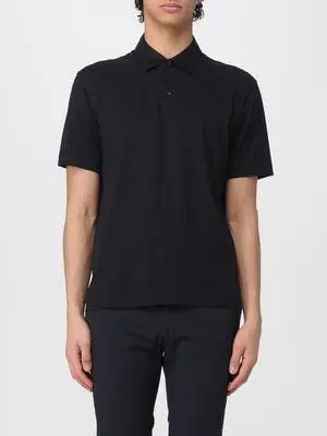 ZANONE Cotton And Silk Polo Shirt - Black