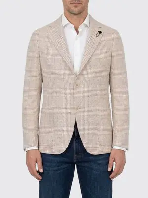 LARDINI Plaid Blazer - Beige
