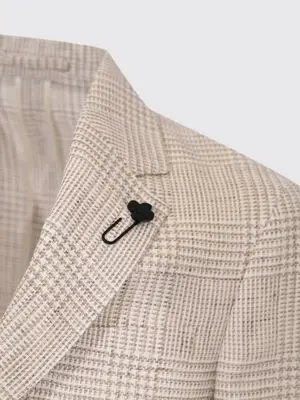 LARDINI Plaid Blazer - Beige