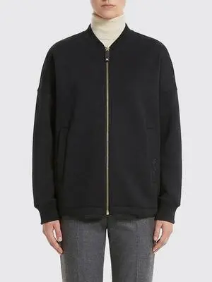 Max Mara Cotton Blend Bomber Jacket - Black