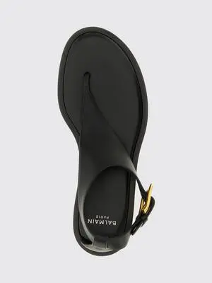 Balmain Leather Anthem Sandals - Black