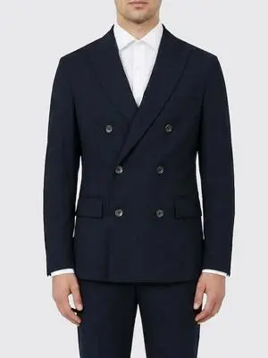 PAOLO PECORA Double Breasted Jacket - Blue