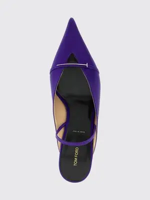 TOM FORD D'orsay Satin Slingback Pumps - Violet
