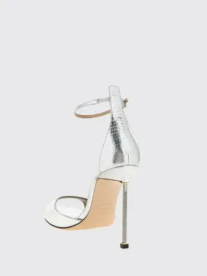 TOM FORD Tejus Laminated Lizard Print Leather Stiletto Sandals