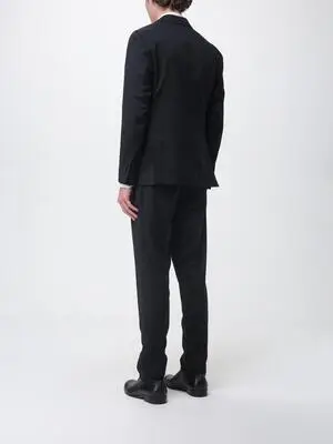 LARDINI Virgin Wool Single-breasted Suit - Black