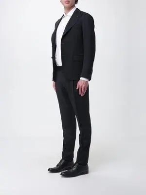 LARDINI Virgin Wool Single-breasted Suit - Black