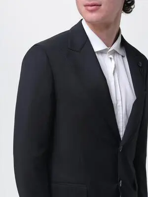 LARDINI Virgin Wool Single-breasted Suit - Black