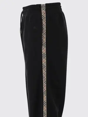 Burberry Cotton Jogging Trousers With Signature Check Side Panels