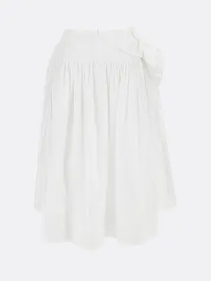 Simone Rocha Cotton Midi Skirt With Maxi Flower Detail - White