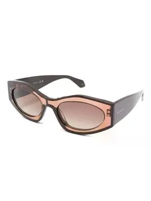 AZZEDINE ALAIA Oval-frame Sunglasses