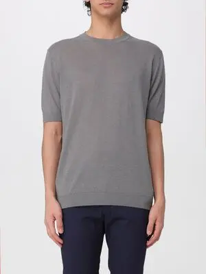 ZANONE Crew Neck Short Sleeve Pullover In Linen And Cotton Blend - Grey 1
