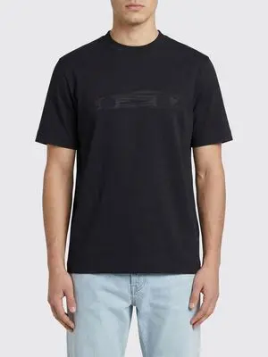 BOSS Cotton T-shirt With Logo - Blue