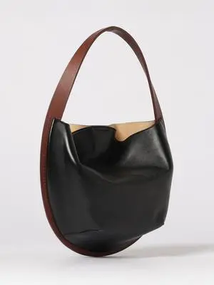 JIL SANDER Leather Shoulder Bag - Black