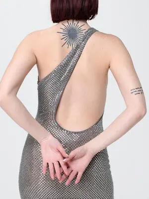 SELF-PORTRAIT Sequined One-shoulder Maxi Dress