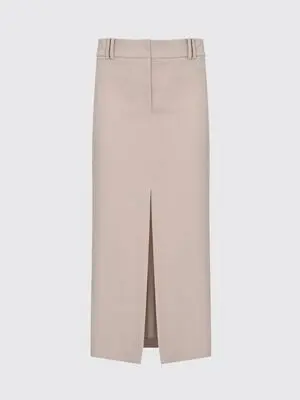 Patrizia Pepe Viscose Midi Skirt With Slit