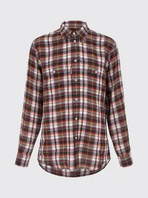 Dsquared2 Casual Check Linen Shirt - Red