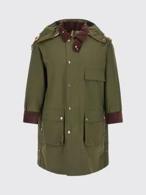 Barbour Waxed Cotton Parka With Hood - Multicolor