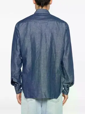 BARBA NAPOLI Flap-pocket Shirt - Blue