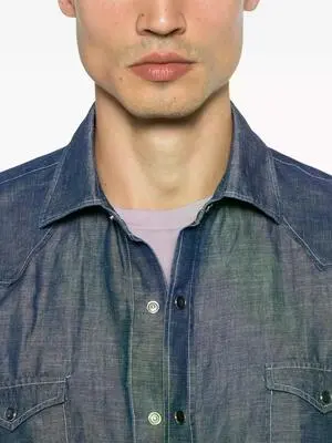 BARBA NAPOLI Flap-pocket Shirt - Blue