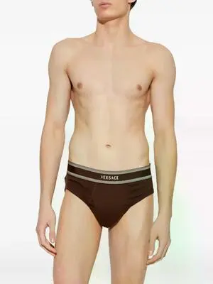 Versace Ribbed Cotton-jersey Briefs