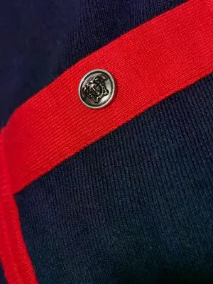 Versace Zip-up Polo Collar Cardigan