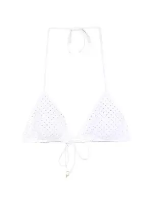 FISICO Embellished Triangle Bikini Top - White