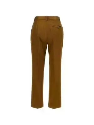 Alberto Biani Straight Trousers - Brown
