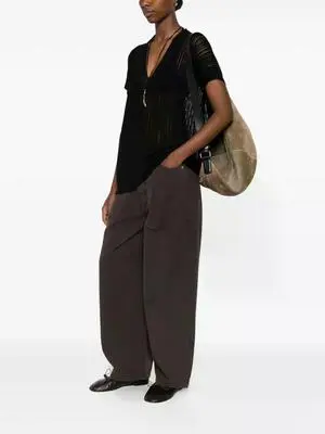 UMA WANG V-neck Textured Top