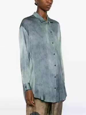 UMA WANG Buttoned Silk Shirt - Blue
