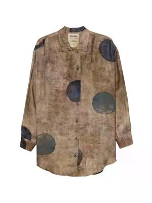 UMA WANG Printed Button-down Shirt - Brown