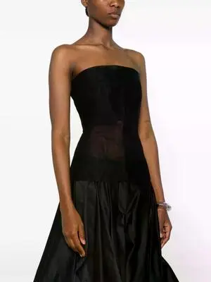 Rick Owens Strapless Bustier Top - Black