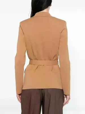 Elisabetta Franchi Buttoned Belted Jacket - Neutrals